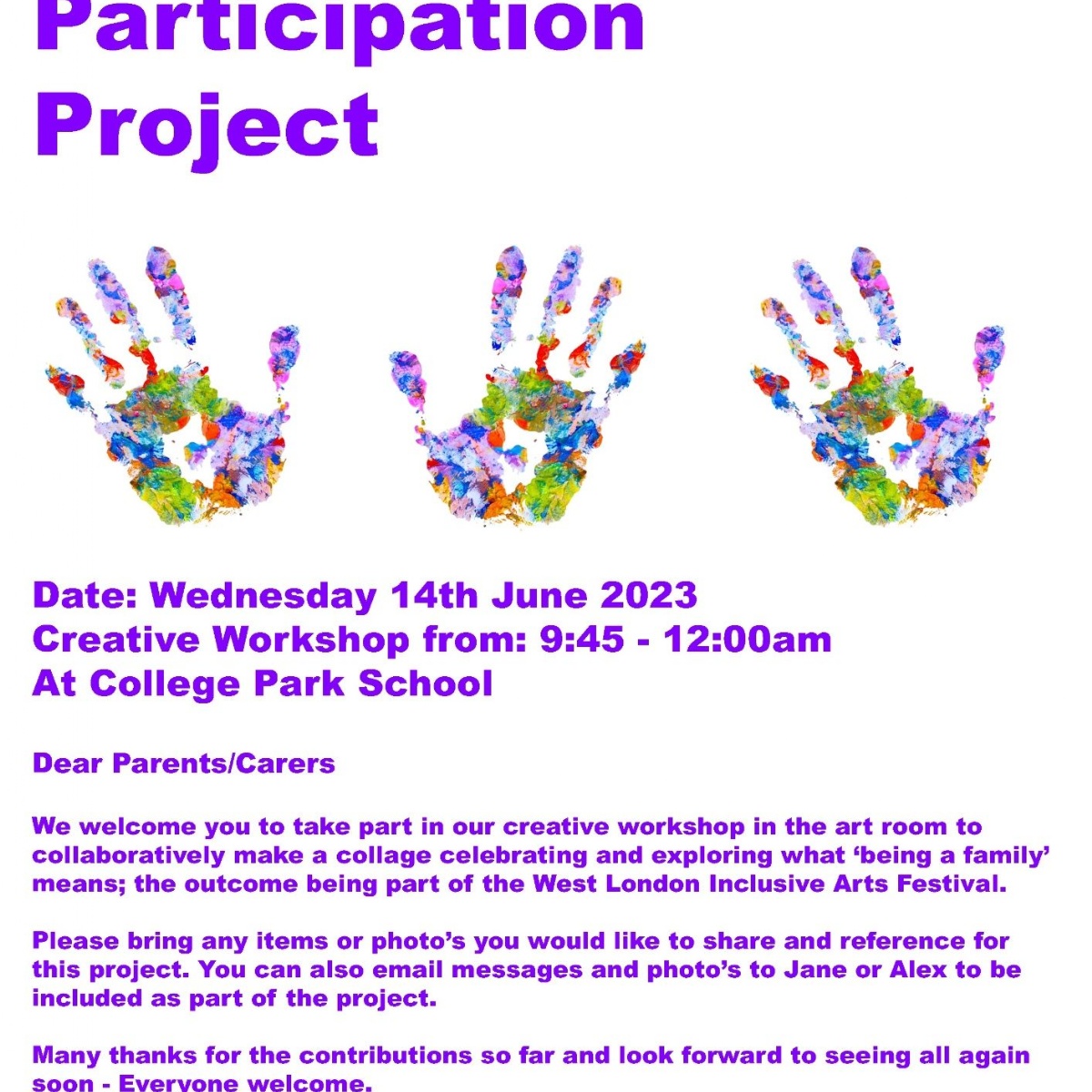 Westminster Special School - Parent Participation Project